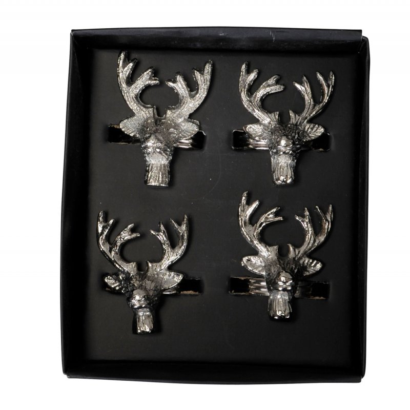 Serviettenringe silber 4 Stück im Set, 13,95