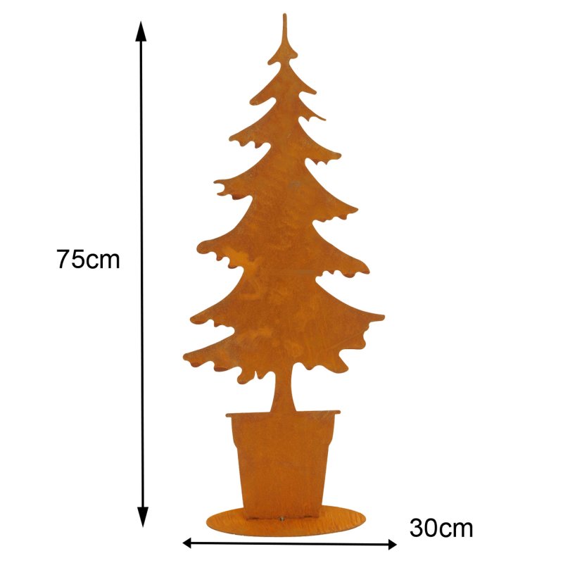 Tannenbaum im Topf in Rost, 25,95