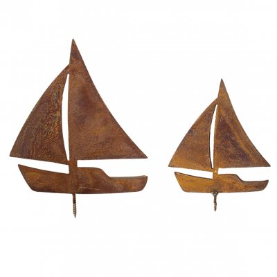 Deko Schiffe in 2 Größen aus Edelrost zum einschrauben, 17,95