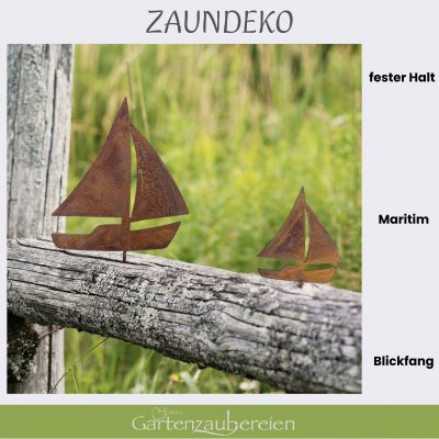 Deko Schiffe in 2 Größen aus Edelrost zum einschrauben, 17,95