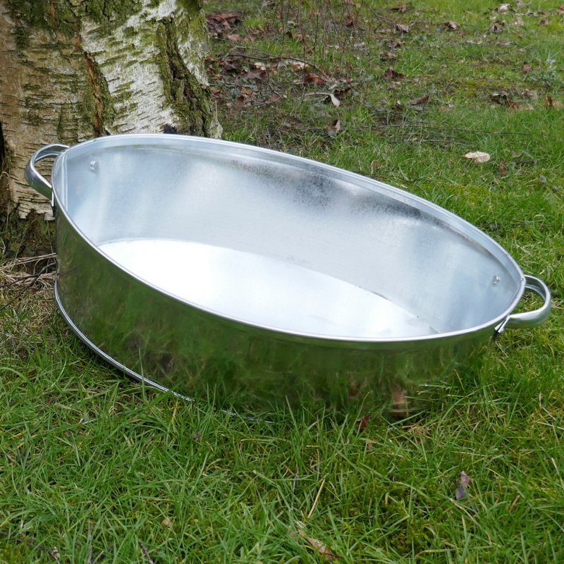 Große Zinkwanne Miniteich wasserdicht stabil 40L